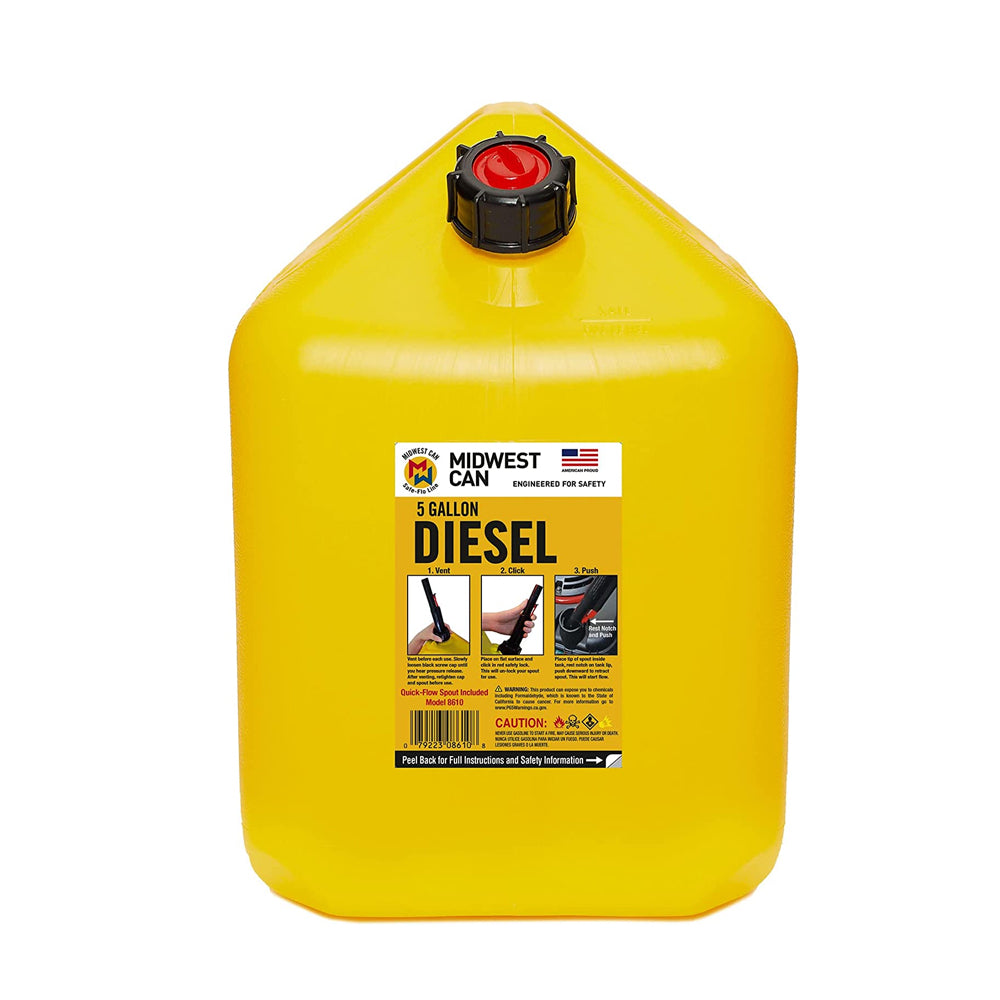 Midwest Can 8610 5 Gallon Diesel Can - 4 Pack – DiscountCentralOnline