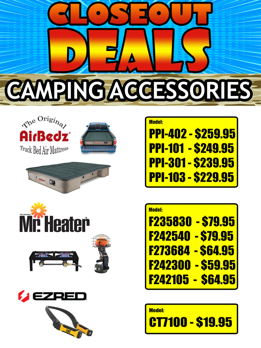 CLOSEOUT DEALS - CAMPING ACCESSORIES – DiscountCentralOnline