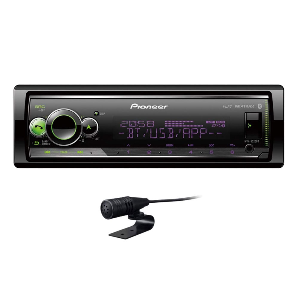 Pioneer MVH-S520BT Single DIN Digital Media Receiver with Bluetooth ...
